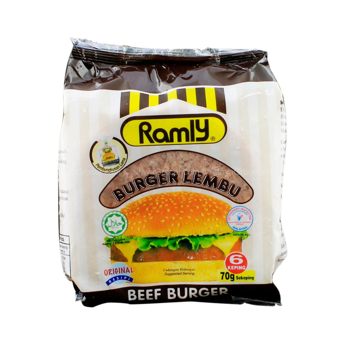 RAMLY BEEF BURGER MEAT 70g 6pcs 420g/pack – Manja Foods