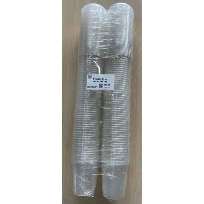 Plastic Cup 8oz Flate Cap 100pcs/pack – Manja Foods