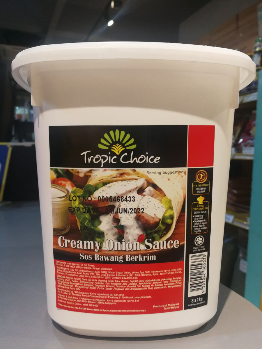 ONION SAUCE Creamy Tropic Choice 1kgx3packs/tub – Manja Foods